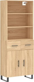 Skříň highboard dub sonoma 69,5 x 34 x 180 cm kompozitní dřevo 3200540