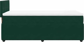 Box spring postel s matrací tmavě zelená 100x200 cm samet 3289965