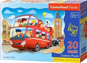 Castorland 2443-1 Puzzle Londýnský autobus MAXI / 20 dílků / od 4 let