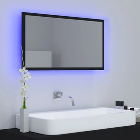 LED koupelnové zrcadlo černé 80 x 8,5 x 37 cm akrylové - Default Title