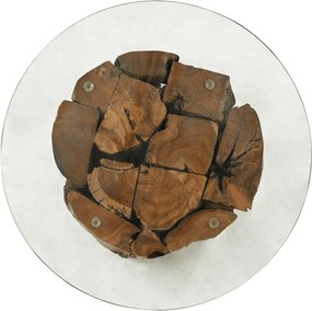 Konferenční stolek masivního teak naplavené dřevo 60 cm 243474