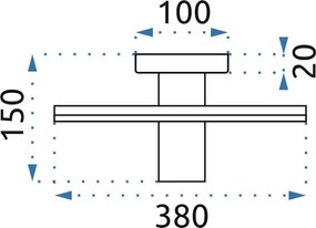 Toolight - Stropní svítidlo 3xE27 60W APP742-3C, černá, OSW-01107