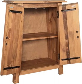 Koupelnová odkládací skříňka masivní borovice 59 x 32 x 80 cm 246037
