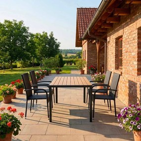 Vikio Zahradní ratanový set 150x90 pro 4 osoby DT255-P přirodní