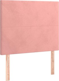 Box spring postel s matrací růžová 80 x 200 cm samet 3129062