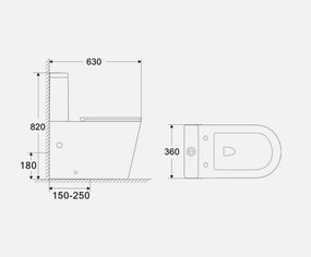 design stojící klozet DOPORRO DZ108 WC - soft close