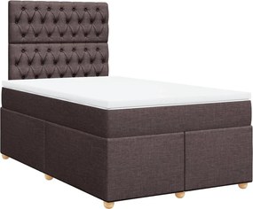 Box spring postel s matrací tmavě hnědá 120x200 cm textil 3293557