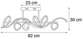 Leuchten Direkt 19032-21 - LED Stmívatelný přisazený lustr CURLS LED/25,8W/230V