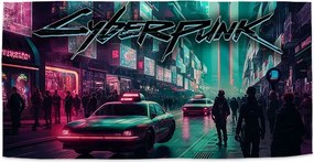 Sablio Ručník Cyberpunk 2077 Město - 30x50 cm