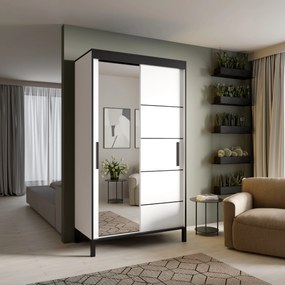 ADRK Furniture Posuvná skříň BELL-M 120 SW-BLM-120-W