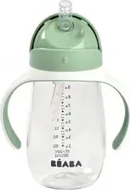 Beaba Hrnek s brčkem 300ml Sage Green