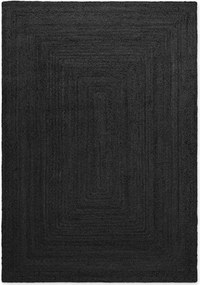 Černý oboustranný/ručně tkaný jutový koberec 80x150 cm Juno – Hanse Home