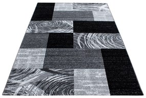 Ayyildiz, Kusový koberec Parma 9220 black, 120x170, šedá, chodba / předsíň