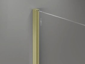 Mexen Kioto-X, sprchová zástěna 110 x 200 cm, 10mm šedé sklo, zlatý matný profil, 800-110-101-55-40-X