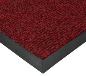 Červená textilní zátěžová čistící rohož Catrine - 300 x 300 x 1,35 cm