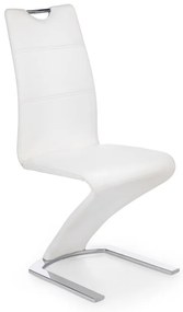 Jídelní židle IRVINE II –⁠ PU kůže/kov, bílá