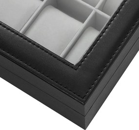 Box na hodinky Watch1, 25,5x7,8x20,2 cm, černá/šedá