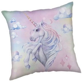 Jerry Fabrics Polštářek Unicorn Rainbow 40x40 cm