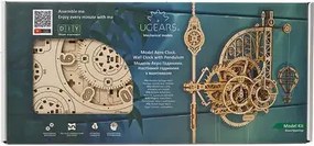 Ugears 3D dřevěné mechanické puzzle Nástěnné hodiny Aero / od 14 let /