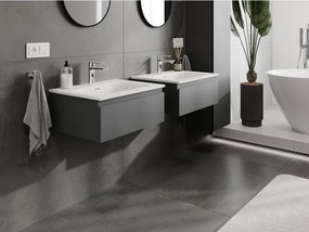 Mexen Orio, koupelnová skříňka 60 cm s umyvadlem Vela, 1 zásuvka, grafitová matná/bílá matná, 91A10-06023-1-BF66-W23M01