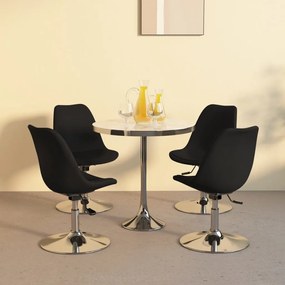 Otočné jídelní židle 4 ks černé textil - Default Title