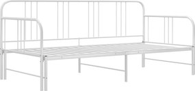 Rám vysouvací postele/pohovky bílý kovový 90 x 200 cm 324753