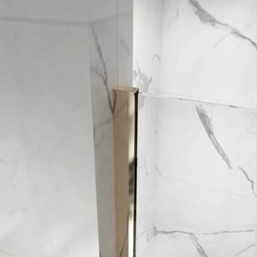 Erga Paris, sprchová zástěna Walk-In 90x200 cm, 8mm čiré sklo, zlatý lesklý profil, ERG-V02-PARIS-090x200-CL-GD