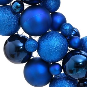 Vánoční věnec modrý 45 cm polystyren