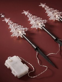 Sinsay - Vánoční LED zapichovací světla do země s motivem vánočních stromků - clear