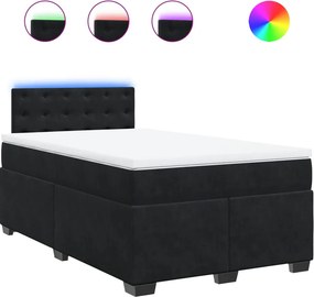 Box spring postel s matrací černá 120 x 200 cm samet 3288596