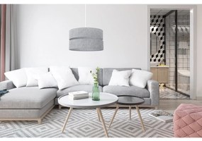Závěsné svítidlo Jen, 1x šedé textilní stínítko, (fi 40 cm), w