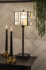 Stolní lampa Tiffany Cubio - 13*13*18 cm E14/max 1*25W