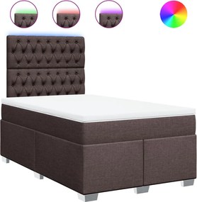 Box spring postel s matrací tmavě hnědá 120x190 cm textil 3292737