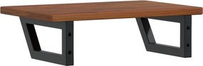 Deska pod umyvadlo nástěnná ocel a masivní dubové dřevo 3302351
