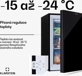 Klarstein Pluto 80L, čtyřhvězdičková mraznička, 80 l, do -18 °C