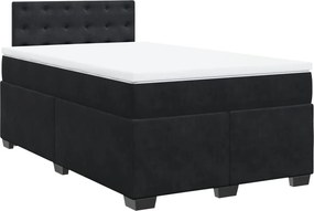 Box spring postel s matrací černá 120 x 200 cm samet 3286296