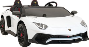 Ramiz Elektrické autíčko Lamborghini Aventador SV pro 2 děti bílé