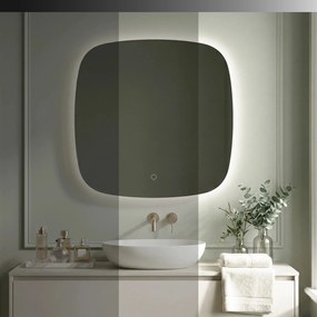 Tutumi Zrcadlo 70x70 cm s regulovatelným LED osvětlením HOM-01519