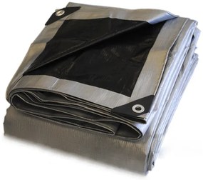 Foxigy Krycí plachta stříbrno - černá 15x20 m 260 g/m2