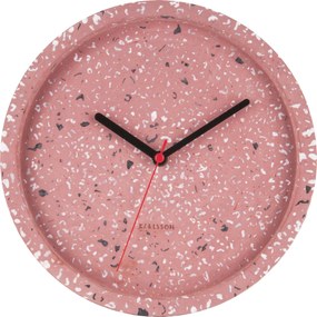 Nástěnné hodiny Tom terazzo růžové