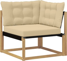Venkovní pohovková souprava 7 ks Bílá a béžová 3388791
