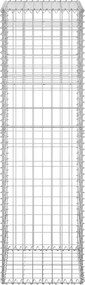 Gabionové sloupky 2 ks 40 x 40 x 140 cm železo 151263