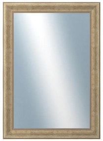 DANTIK - Zarámované zrcadlo - rozměr s rámem cca 50x70 cm z lišty KŘÍDLO malé stříbrné patina (2775)