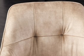 Designová otočná židle Galileo šampaň samet