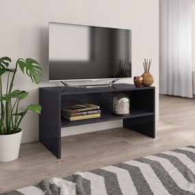 vidaXL TV stolek 80 x 40 x 40 cm kompozitní dřevo [800056] Barva: šedá s vysokým leskem