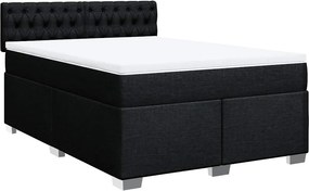 Box spring postel s matrací černá 160x200 cm textil 3288248