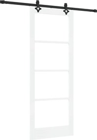 Posuvné dveře ORKDAL 83 x 211 cm Masivní borové dřevo a sklo 3332168