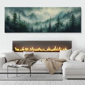 Obraz na plátně - Mlha, co by se dala krájet FeelHappy.cz Velikost obrazu: 120 x 40 cm