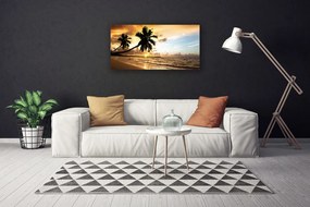 Obraz na plátně Palma Stromy Pláž Krajina 140x70 cm
