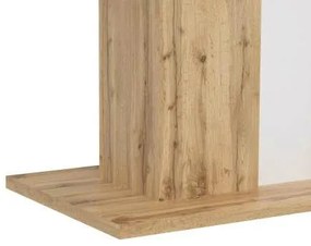 Jídelní stůl CASTRO 138x76 cm, dub wotan a matná bílá